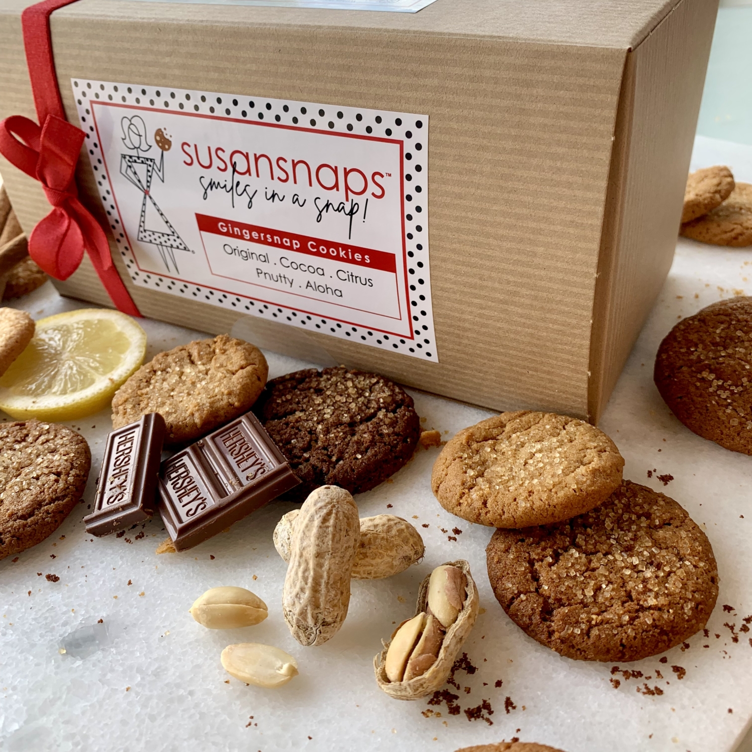 Cookie Variety Box Gift - 50 Gingersnap Cookies | Susansnaps