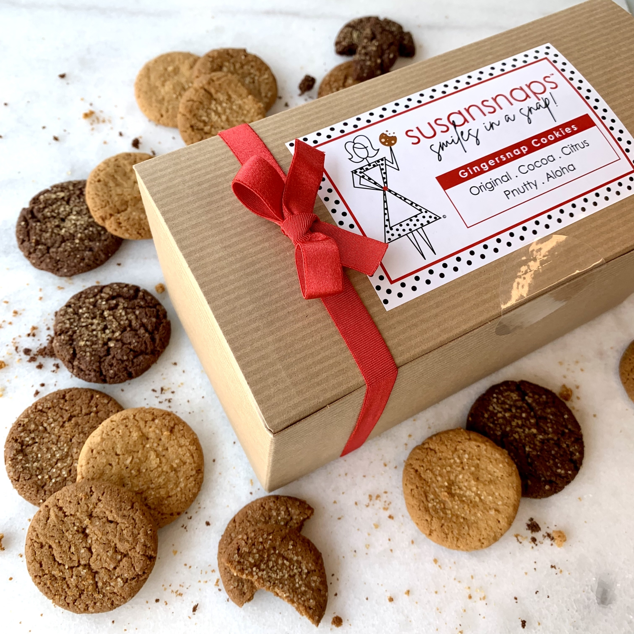 Cookie Variety Box Gift - 50 Gingersnap Cookies | Susansnaps