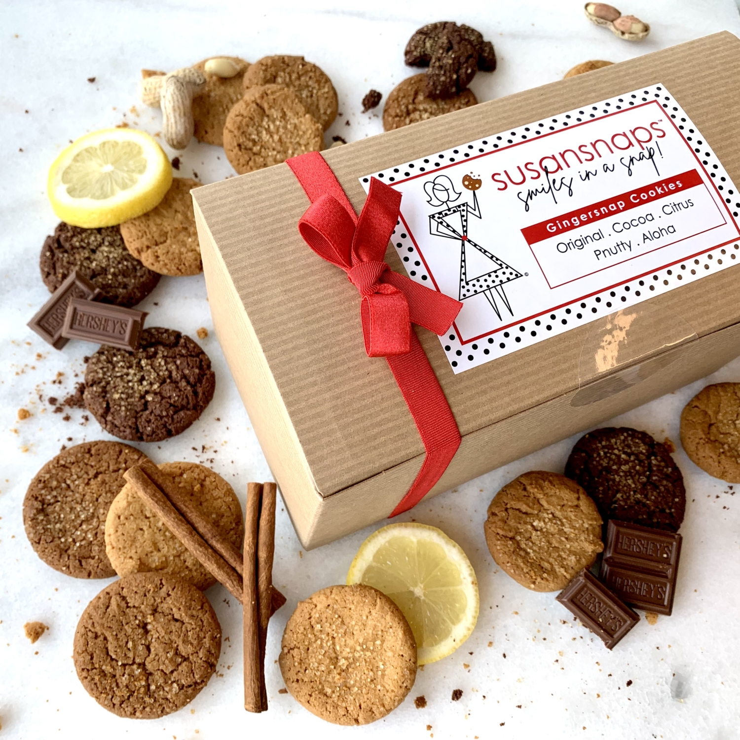 Cookie Variety Box Gift - 50 Gingersnap Cookies | Susansnaps