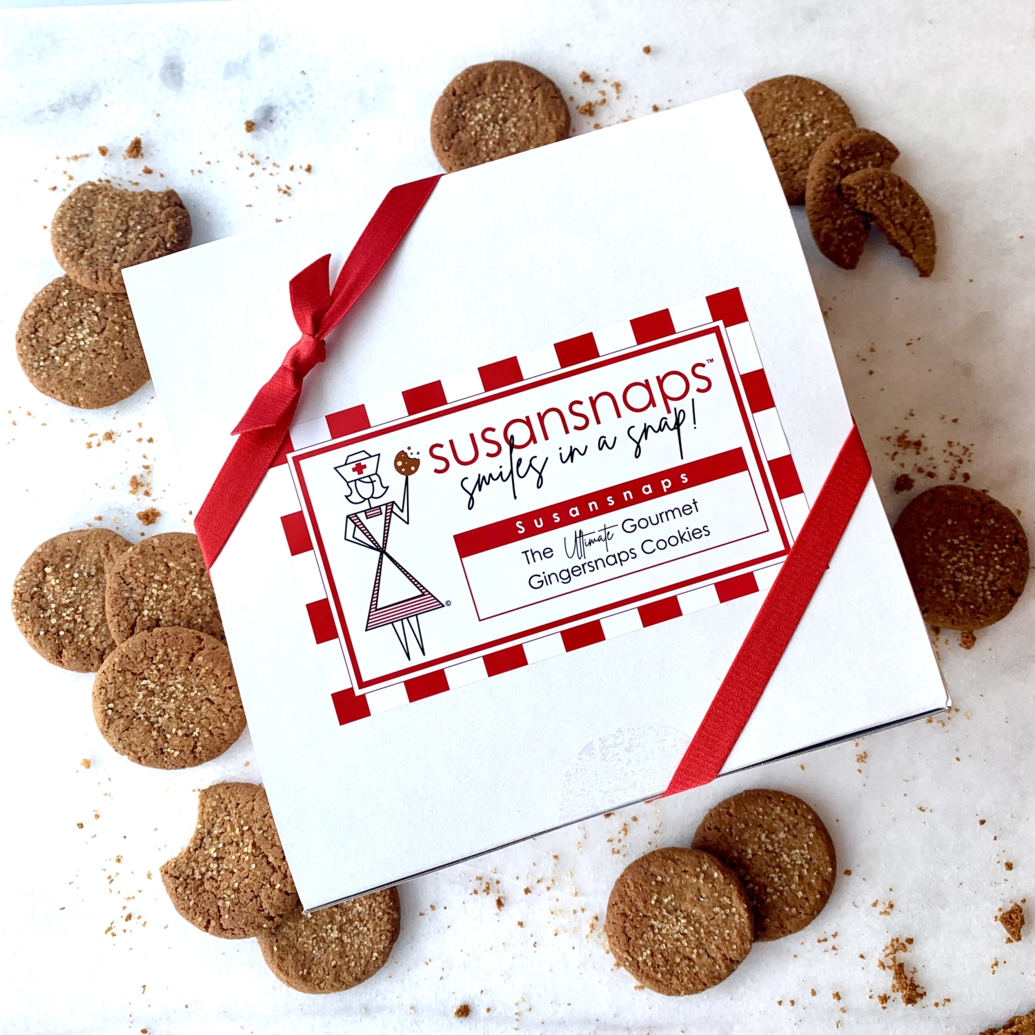 The Grand Box - 60 Gourmet Gingersnap Cookies | Susansnaps