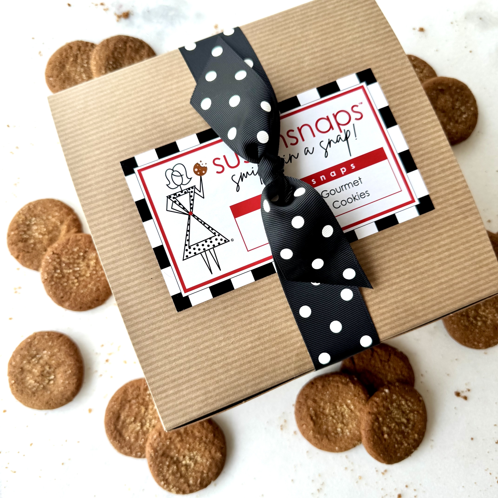 The Grand Box - 60 Gourmet Gingersnap Cookies | Susansnaps