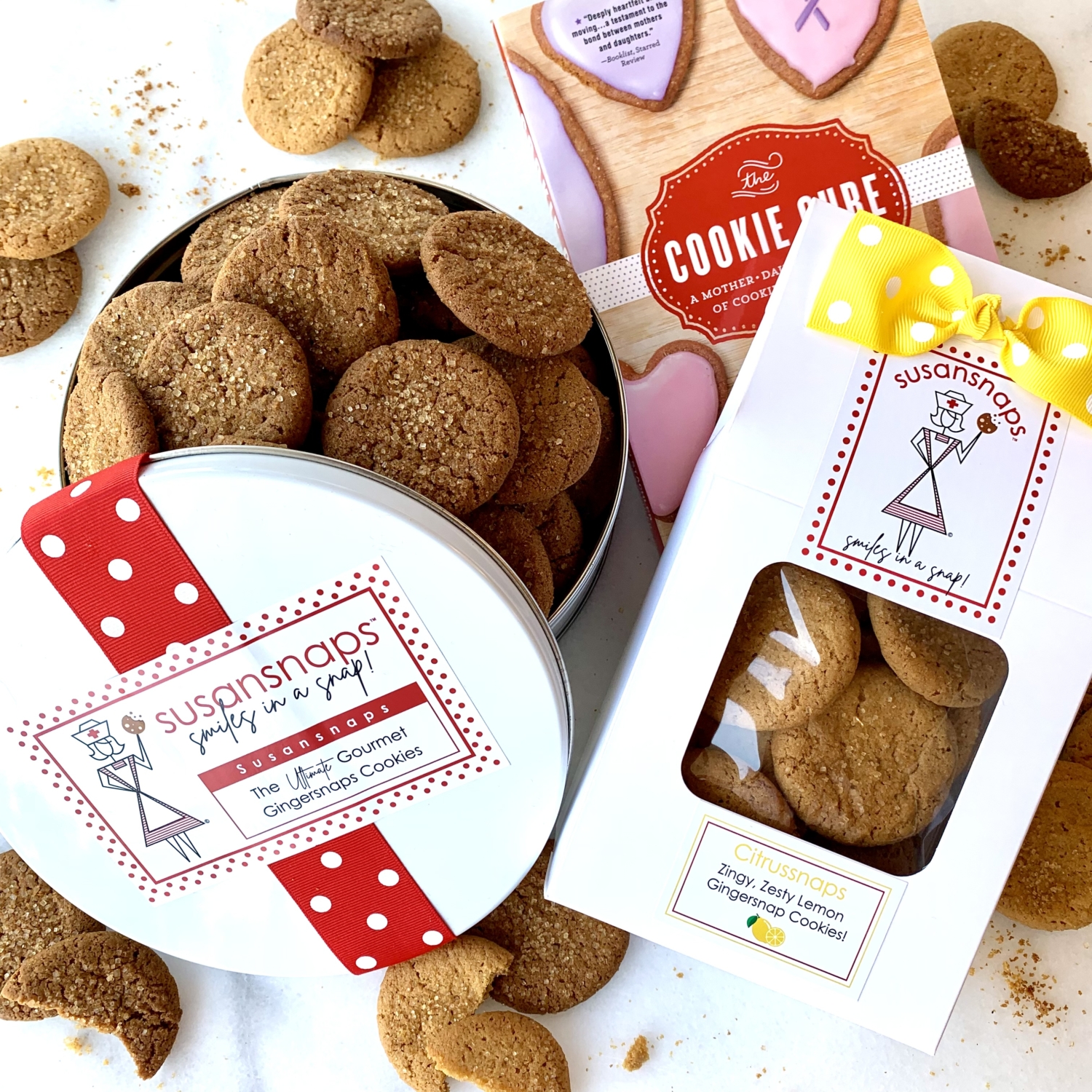 Gingersnap Cookie Care Package - 65 cookies - Susansnaps