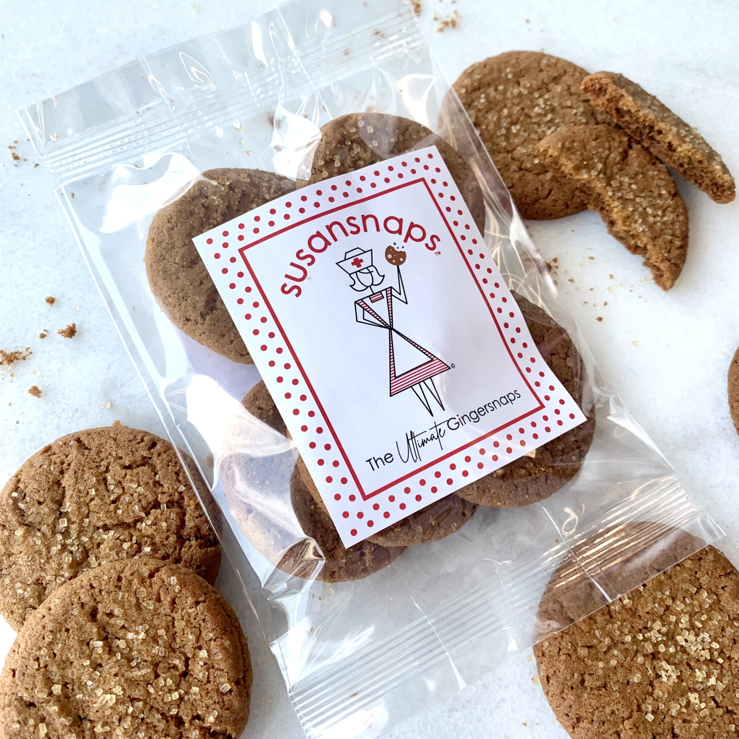 Mini Cookie Packs - 5 Gingersnap Cookies | Susansnaps