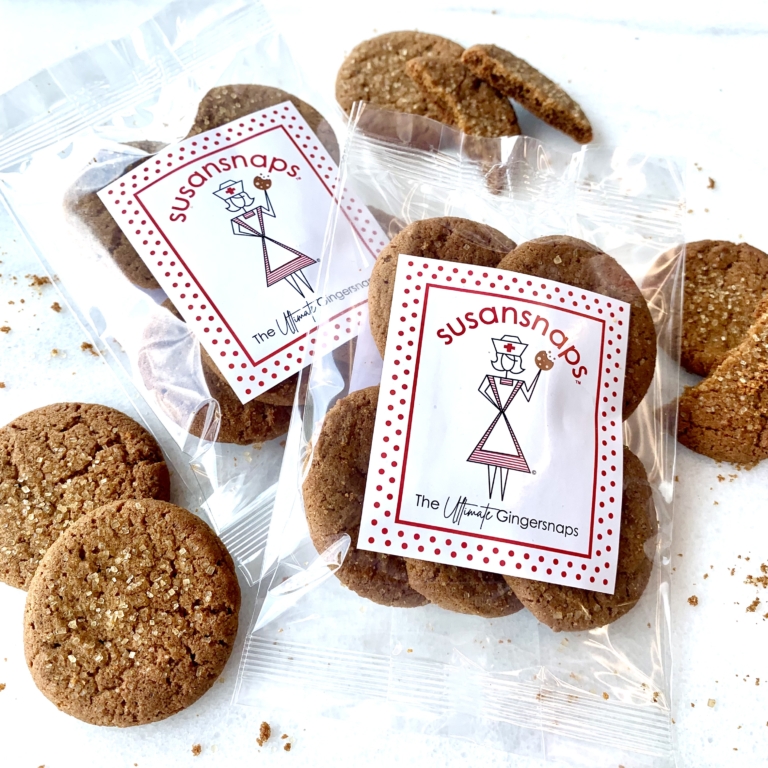 “Nurse” Fun Size Gingersnap Packs - 5 cookies - Susansnaps