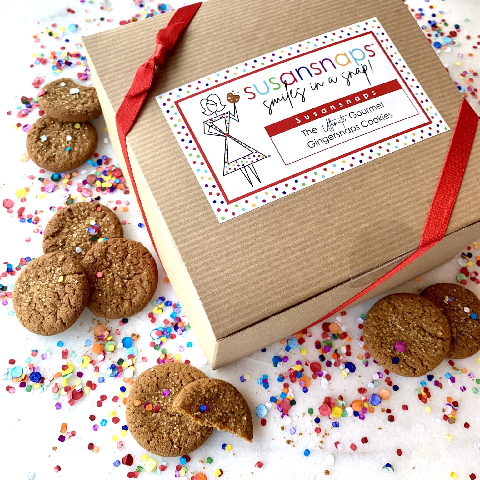 Custom Gourmet Gingersnap Grand Gift Box: Choose 3 Flavors - Susansnaps