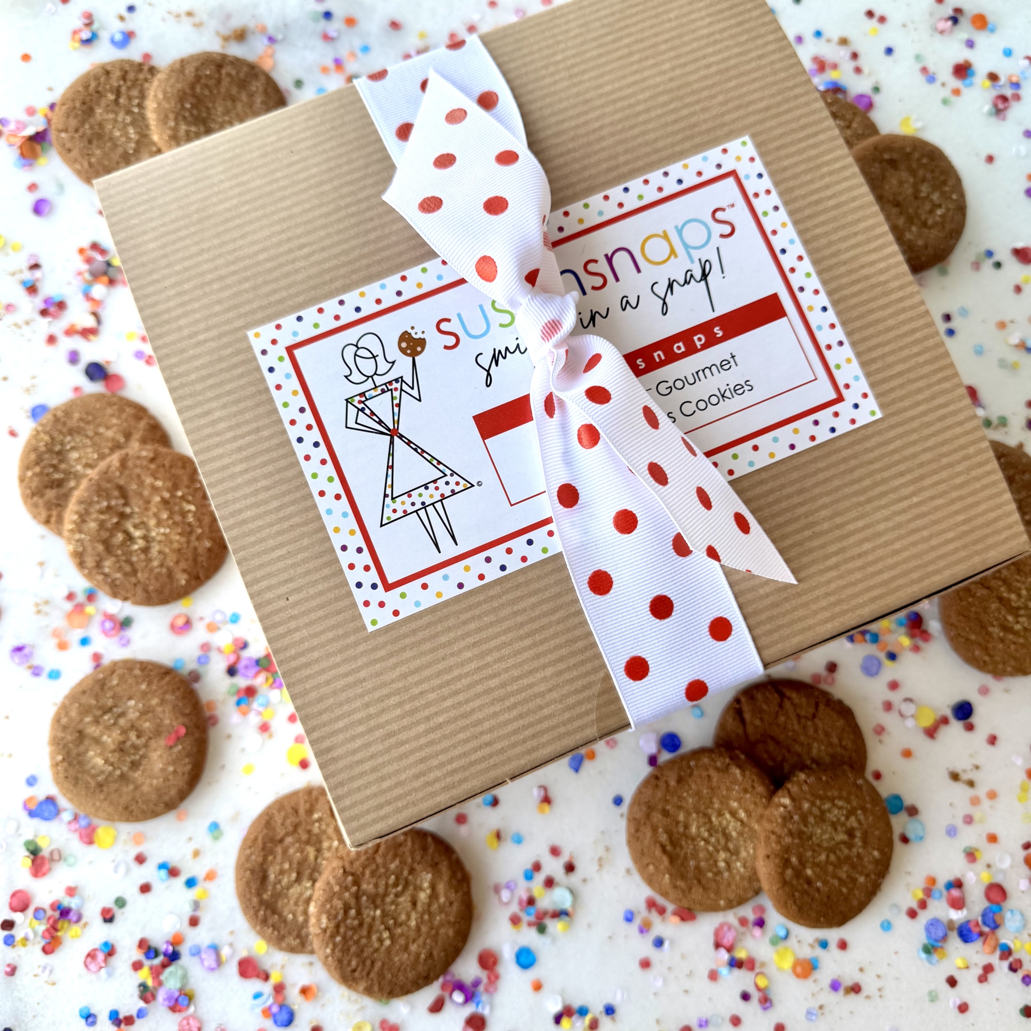 Custom Gourmet Gingersnap Grand Gift Box: Choose 3 Flavors - Susansnaps